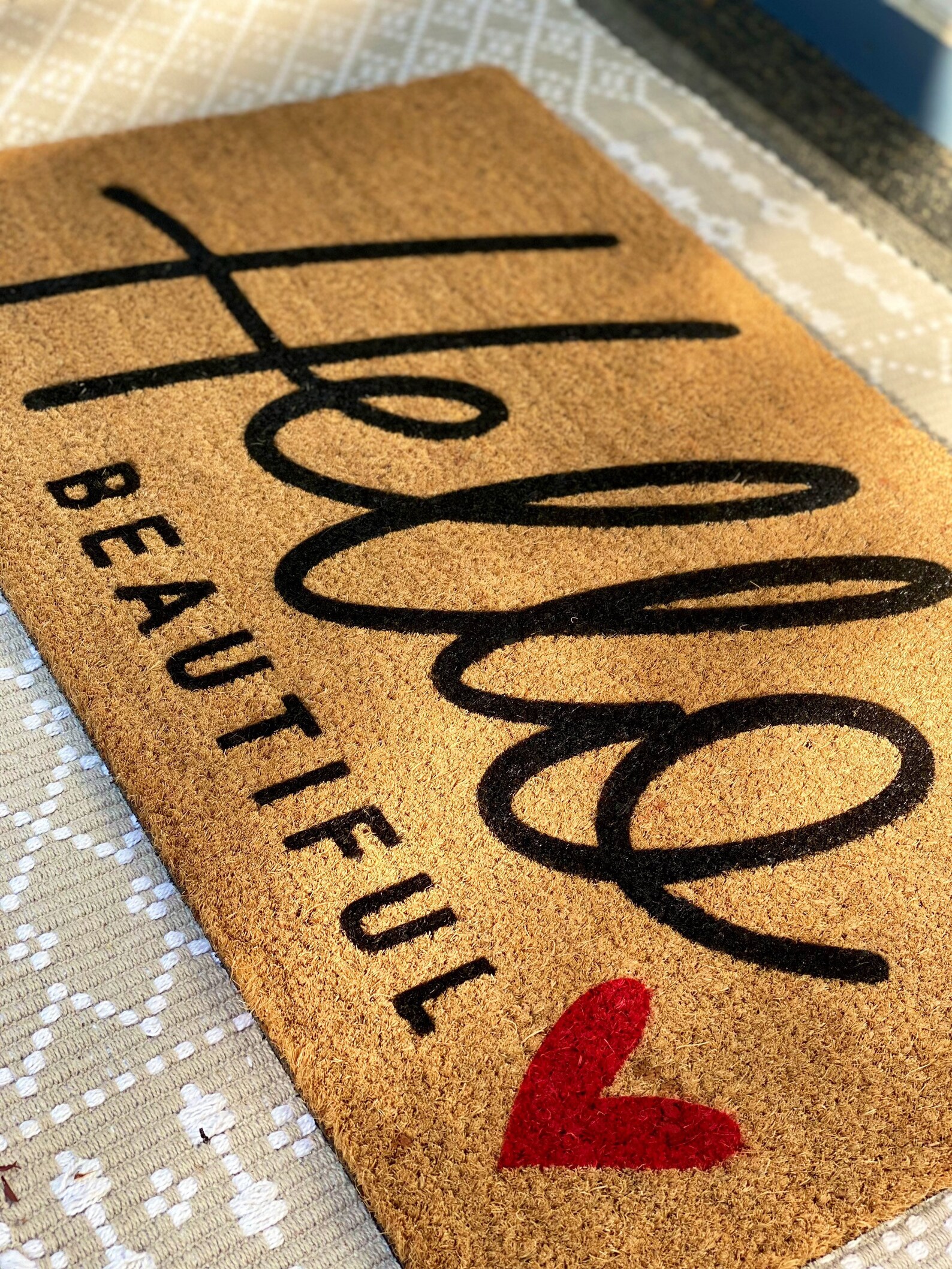 Hello Beautiful Doormat Cute Welcome Mat Housewarming Gift - Etsy
