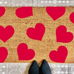 Falling Hearts Doormat | Valentine’s Day Doormat | Valentine’s Day ...