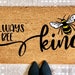 Always Be Kind Spring Doormat | Bee Doormat Spring Porch Decor | Floral ...