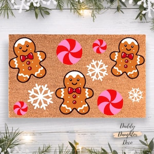 Gingerbread Christmas Doormat | Gingerbread Decor | Christmas Porch ...