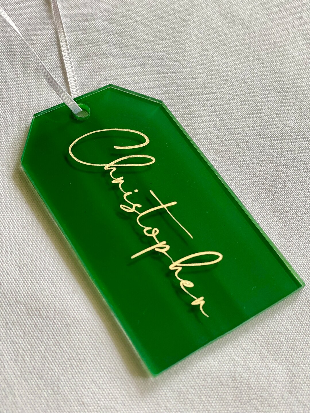 Personalized Acrylic Stocking Name Tag Christmas Name Tags Gift Wrap ...