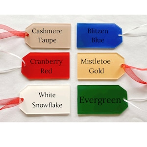 Personalized Acrylic Stocking Name Tag Christmas Name Tags Gift Wrap ...
