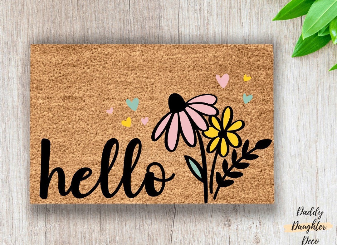 Flower Welcome Mat | Sunflower Doormat | Summer Doormat | Spring Porch ...