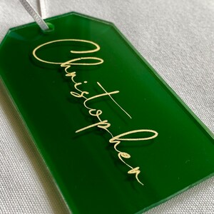 Personalized Acrylic Stocking Name Tag Christmas Name Tags Gift Wrap ...