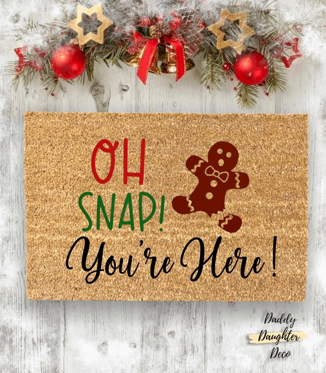 Gingerbread Funny Christmas Doormat | Custom Welcome Mat | Outdoor ...