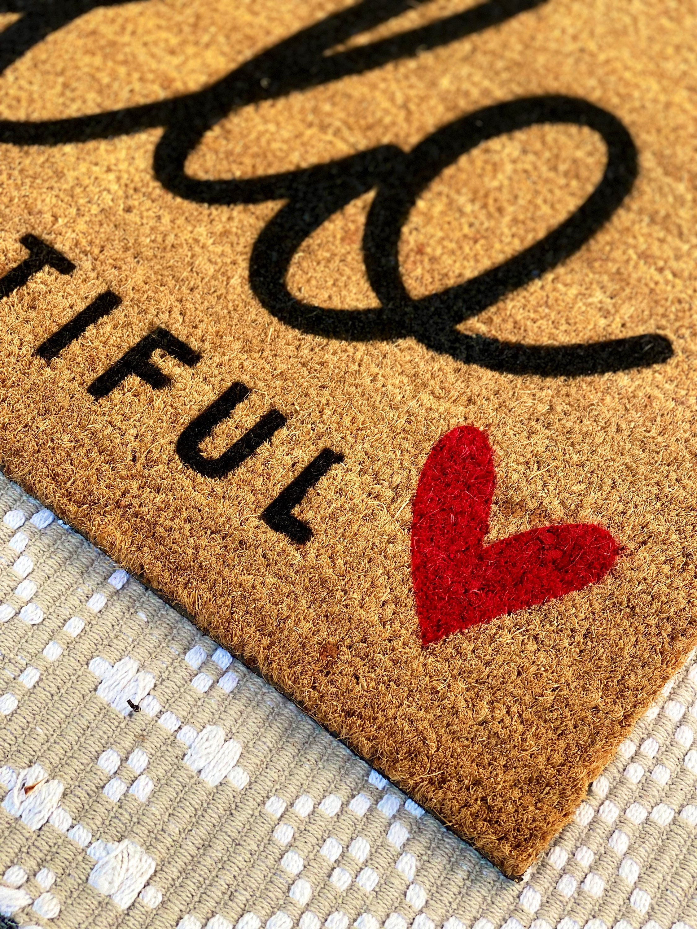 Hello Beautiful Doormat | Cute Welcome Mat | Housewarming Gift | Custom ...