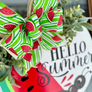 Hello Summer Watermelon Door Hanger | Front Door Decor | Summer Front ...