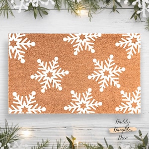 Snowflake Doormat | Winter Doormat | | Winter Decor | Christmas Doormat ...