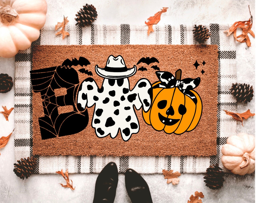 Boo Halloween Doormat | Ghost Doormat | Outdoor Halloween Decor ...