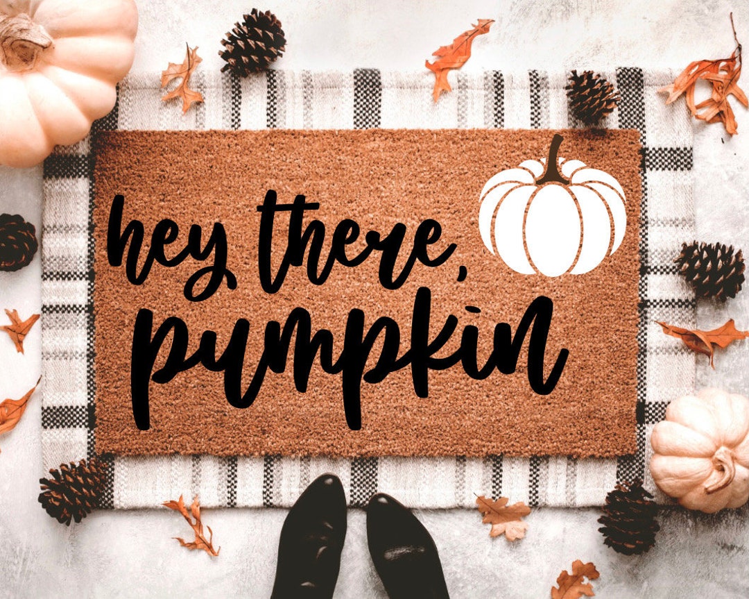 Hey There Pumpkin | Fall Front Porch Decor | Fall Doormat | Fall ...