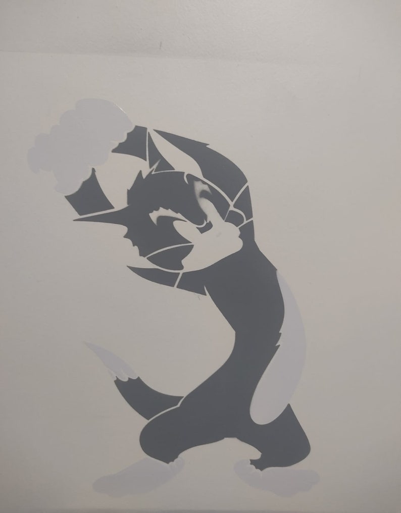 Laser Cut Stencil of Tom and Jerry, 6 Layer, Wall Art Stencil, Children ...