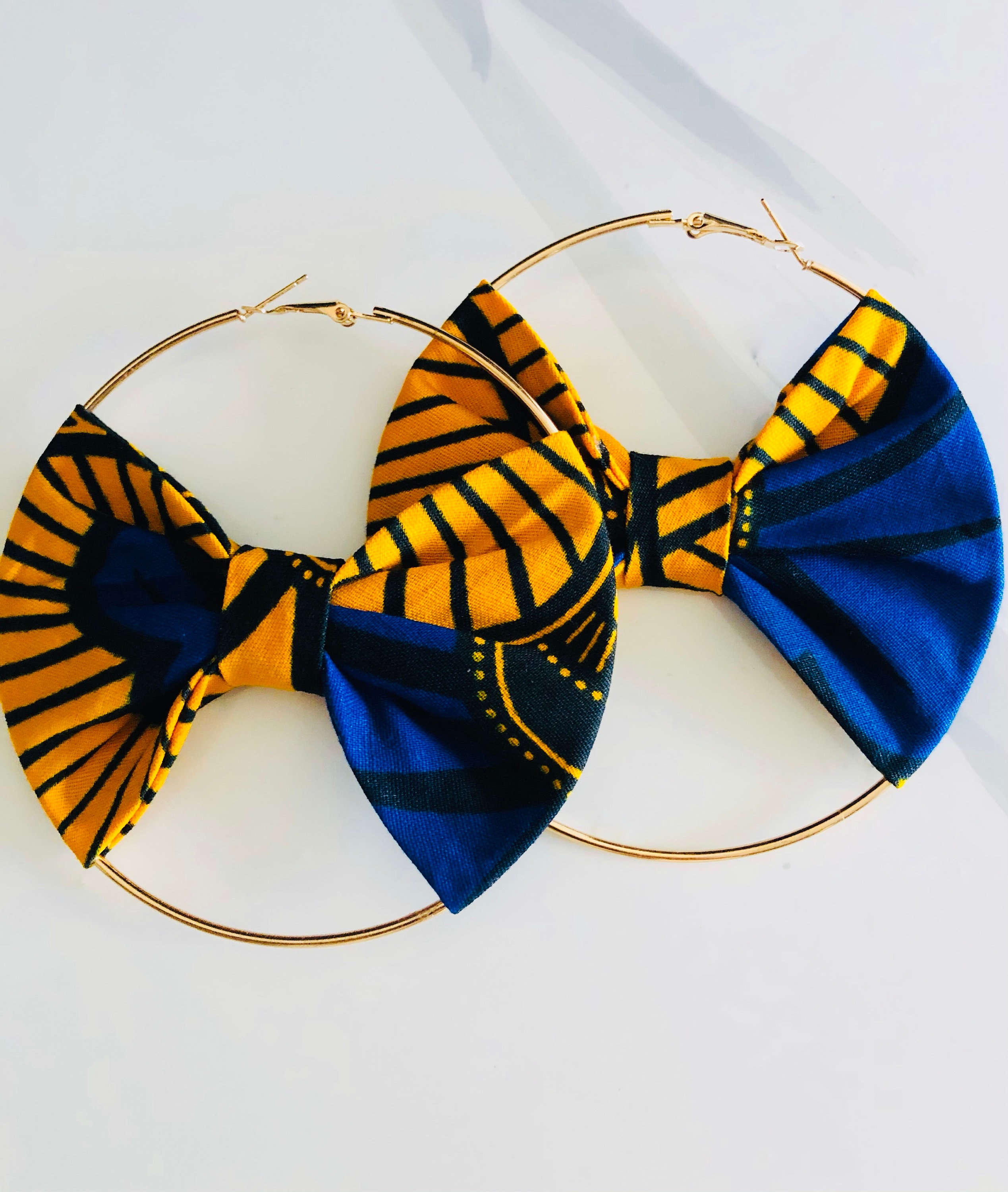 African Hoop Earrings African wax print Ankara Earrings | Etsy