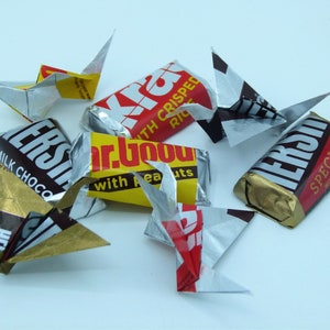 Hershey Wrapper Origami Peace Crane Ornament - Etsy