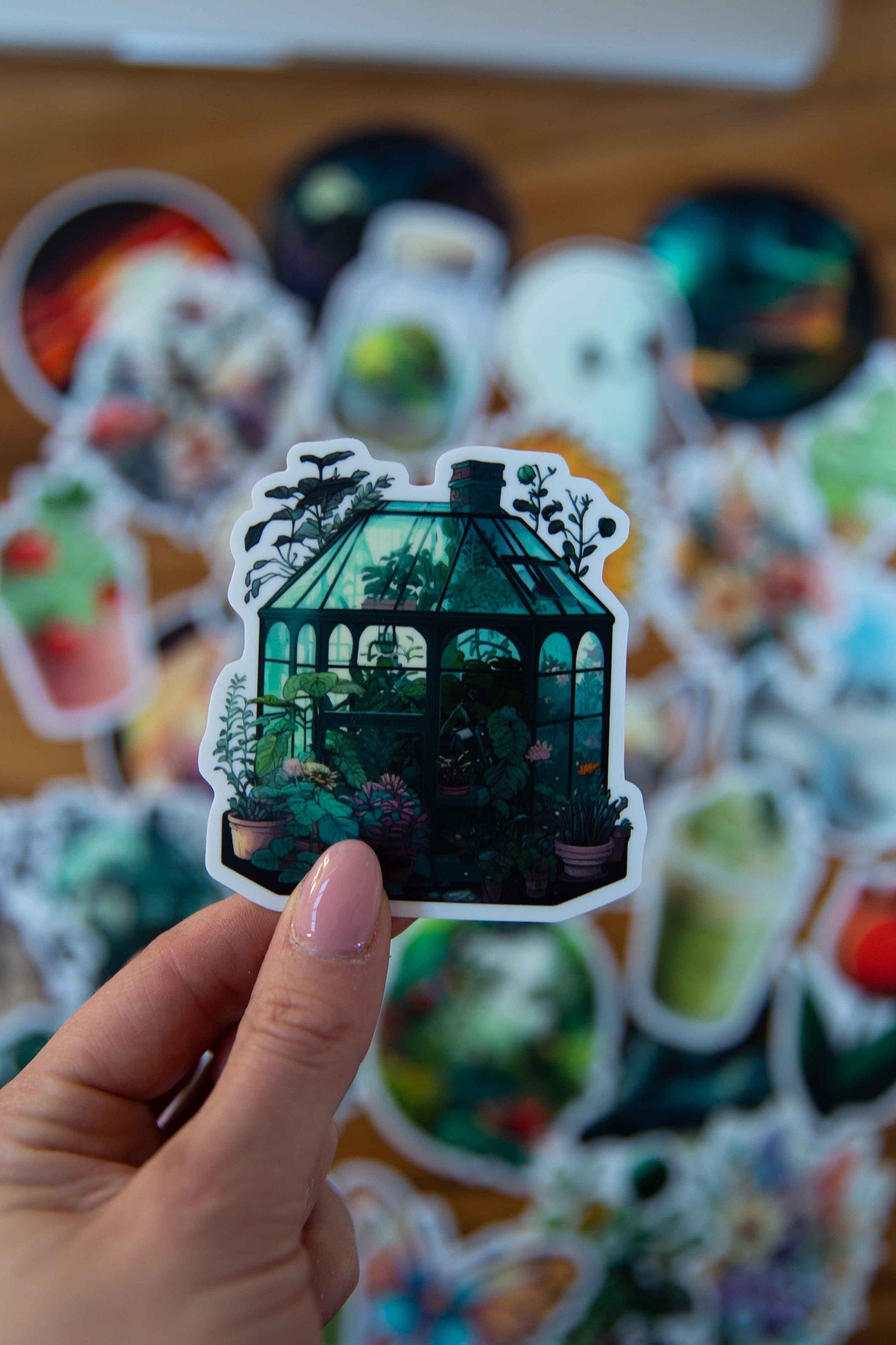 Greenhouse Full of Plants Sticker - 3x3 Inch - Waterproof Vinyl Decal ...