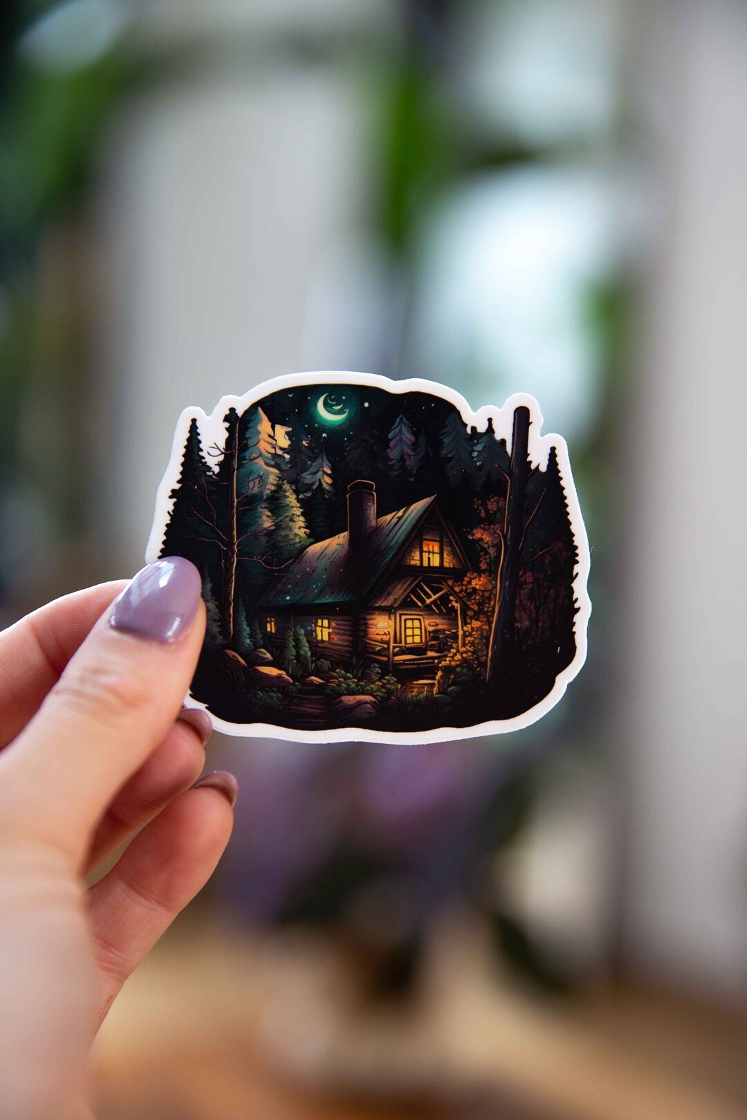 Cozy Cabin in the Woods Sticker 3x2.5 Inch // Waterproof & - Etsy