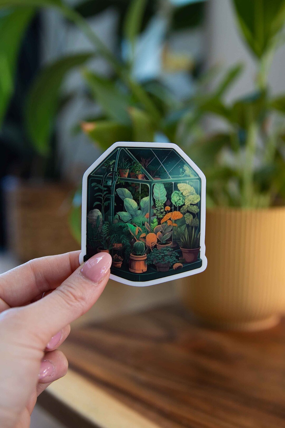 Greenhouse Full of Plants Sticker - 3x3 Inch - Waterproof Vinyl Decal ...