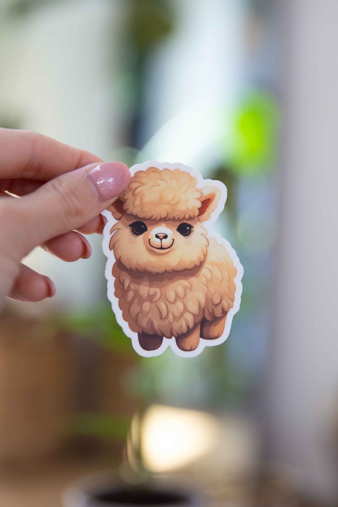 Fluffy Alpaca Sticker - 3x3 Inch // Waterproof & Durable Vinyl Sticker ...