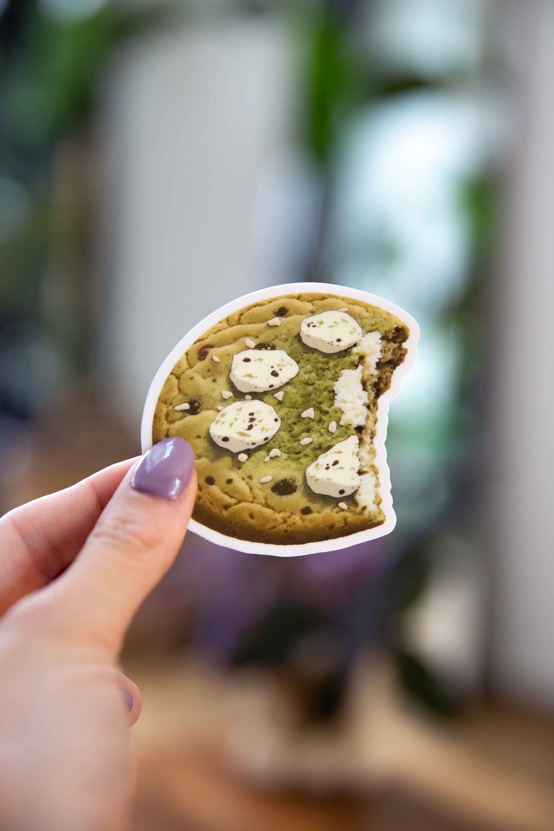 Matcha White Chocolate Chip Cookie Sticker - 3x2.5 Inch - Waterproof ...