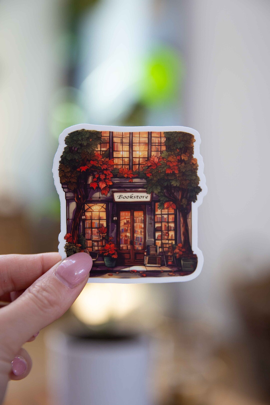 Bookstore Sticker - 3x3 Inch // Waterproof & Durable Vinyl Sticker ...