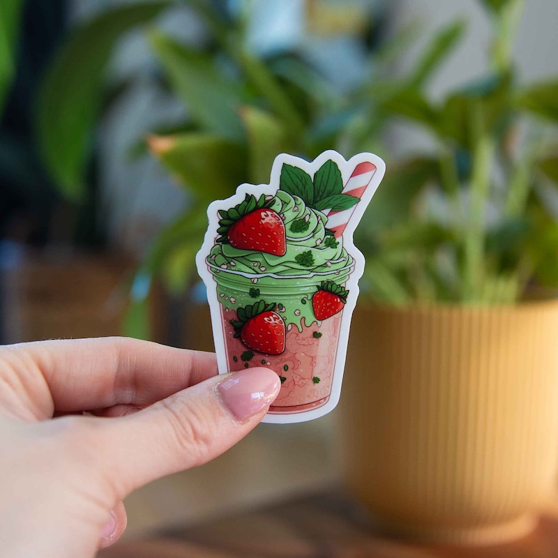 Latte Sticker - Etsy