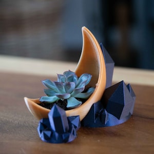 Moonstone Succulent Planter - Moon Pot / Galaxy Art Holder / Unique ...