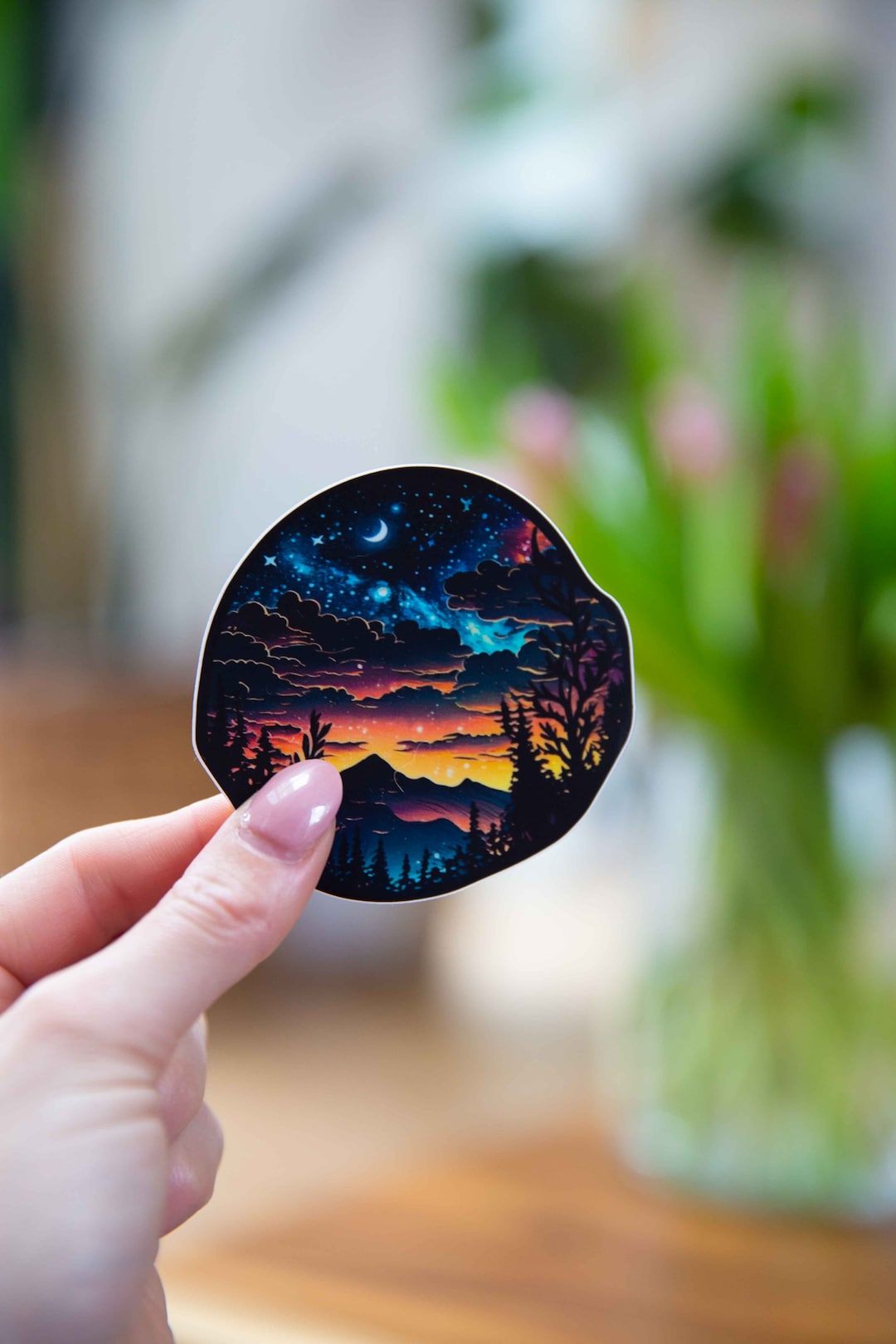 Starry Night Sky Sticker - 3x3 Inch - Waterproof Vinyl Decal - Etsy