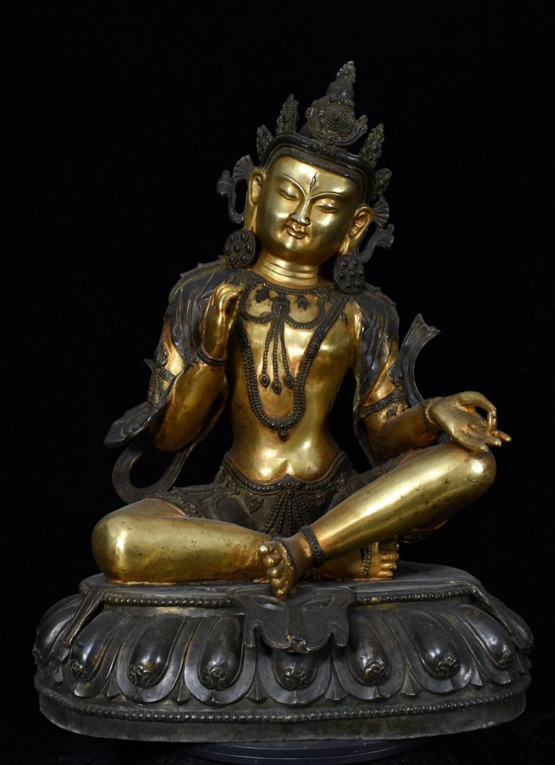Exquisite and Rare Antique Chinese Handcrafted Bronze Tara Buddha ...