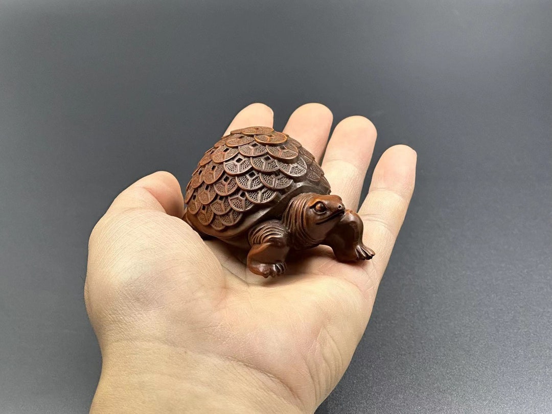Exquisite Rare Money Turtle Statue Ornament Hand Carved From Chinese ...