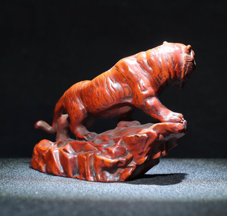 Chinese Antique Boxwood Hand-carved Tiger Statue - Etsy