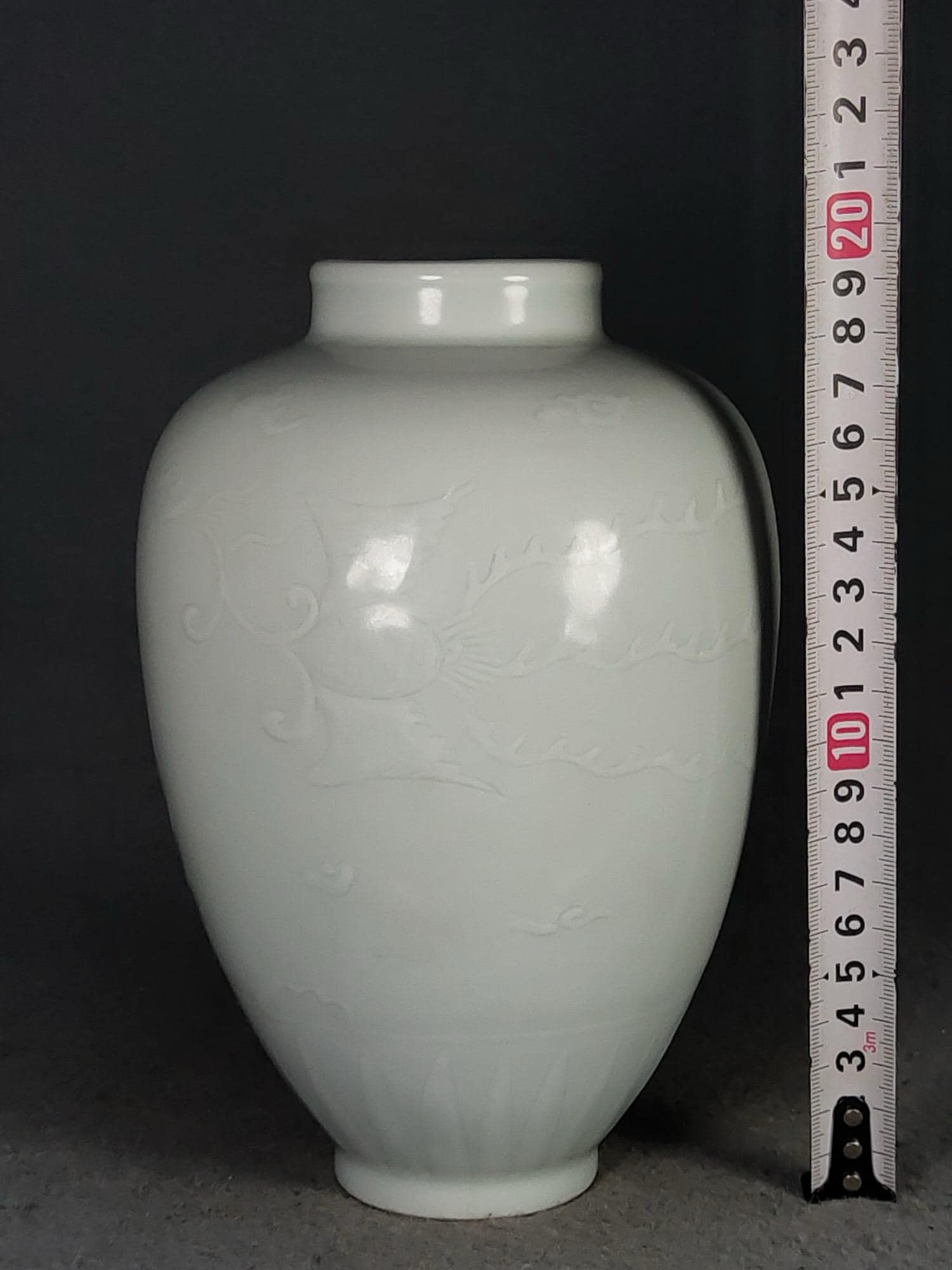 A Rare and Exquisite Chinese Antique Hand-painted Egg-white Glaze Plum ...