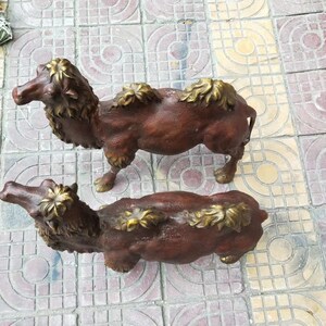 A Pair of Chinese Antique Handmade Large Exquisite and Rare Pure Copper ...