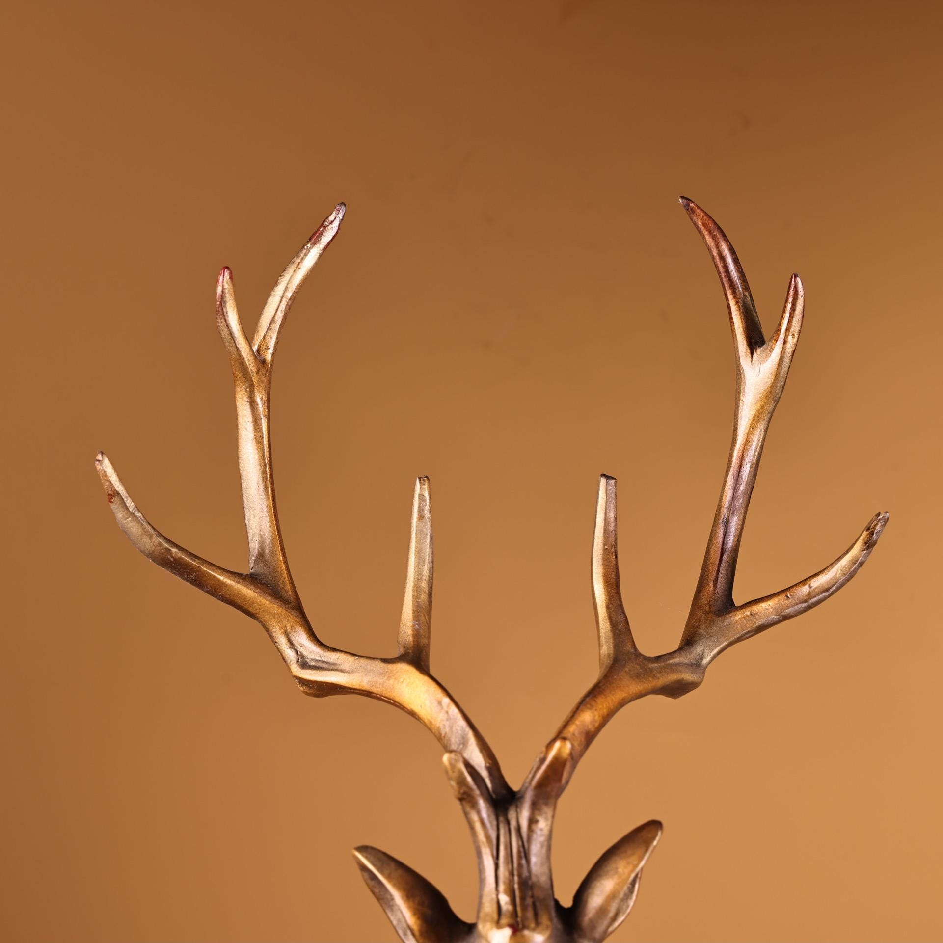 Large Exquisite Rare Pure Copper High Relief Sika Deer Statue Ornaments ...