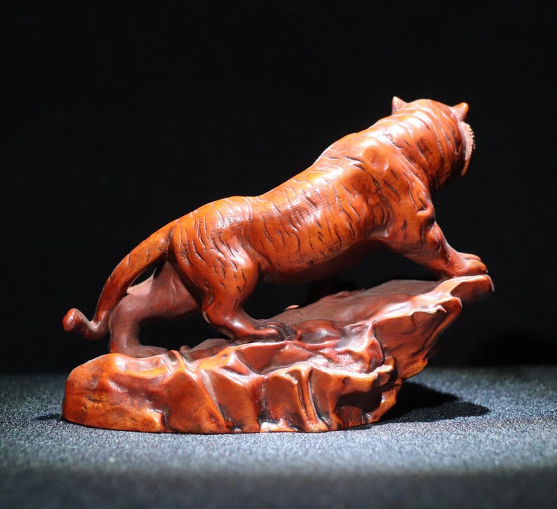 Chinese Antique Boxwood Hand-carved Tiger Statue - Etsy