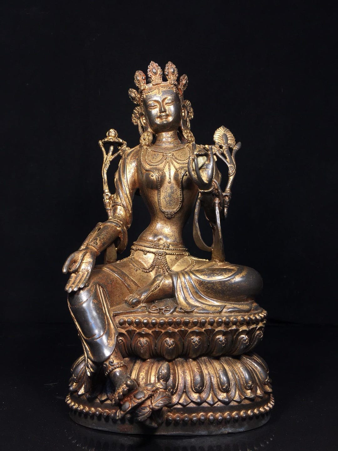 Exquisite Handcrafted Chinese Antique Bronze Tara Buddha Statue. - Etsy