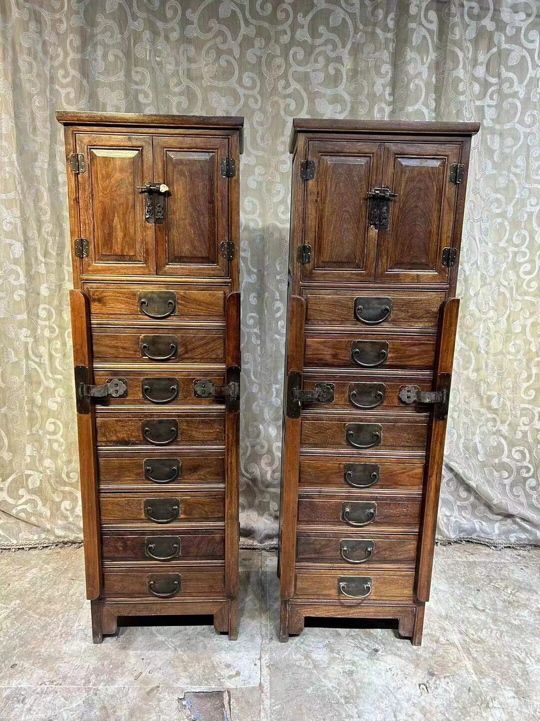Chinese Antique Hand-carved Large Exquisite and Rare Rosewood Filing ...