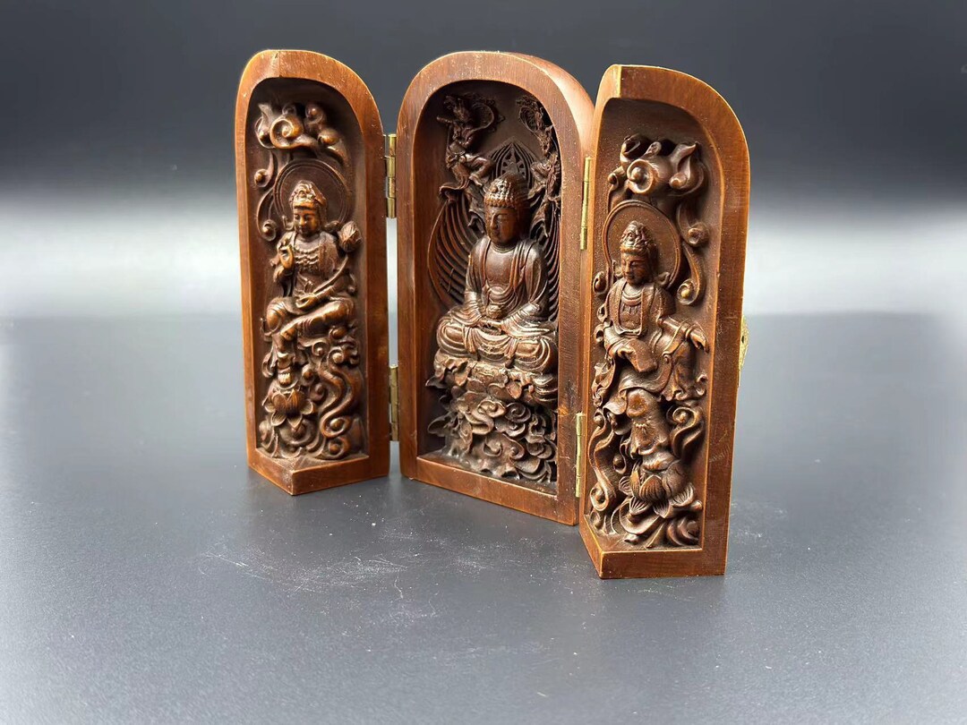 Exquisite and Rare Sankai Western Sansheng Box Ornament Carved From ...