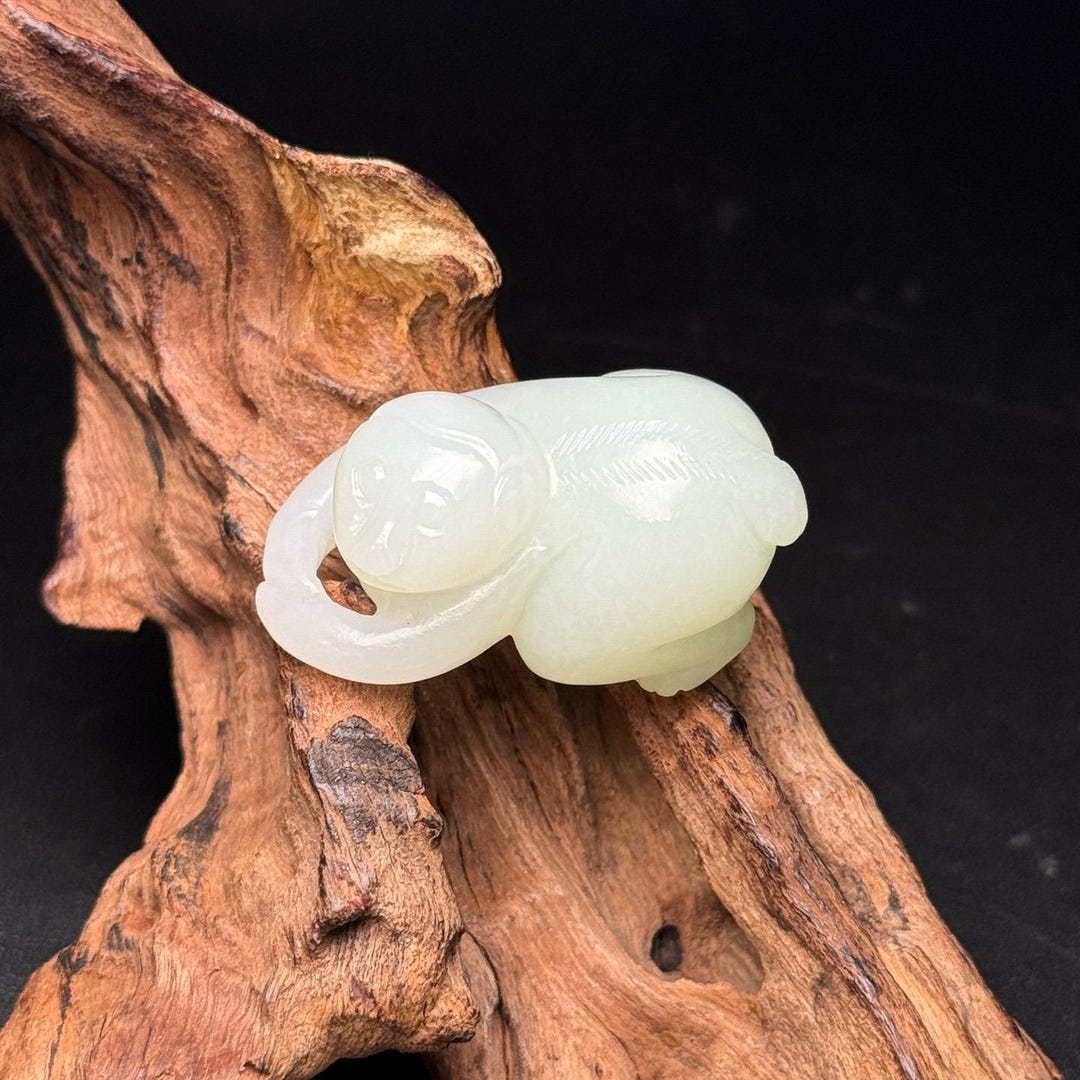 A Rare and Exquisite Chinese White Jade Pendant With the Inscription ...