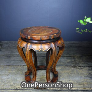 China Antique Collection Hand Carved Beautiful Rosewood Lace Round ...