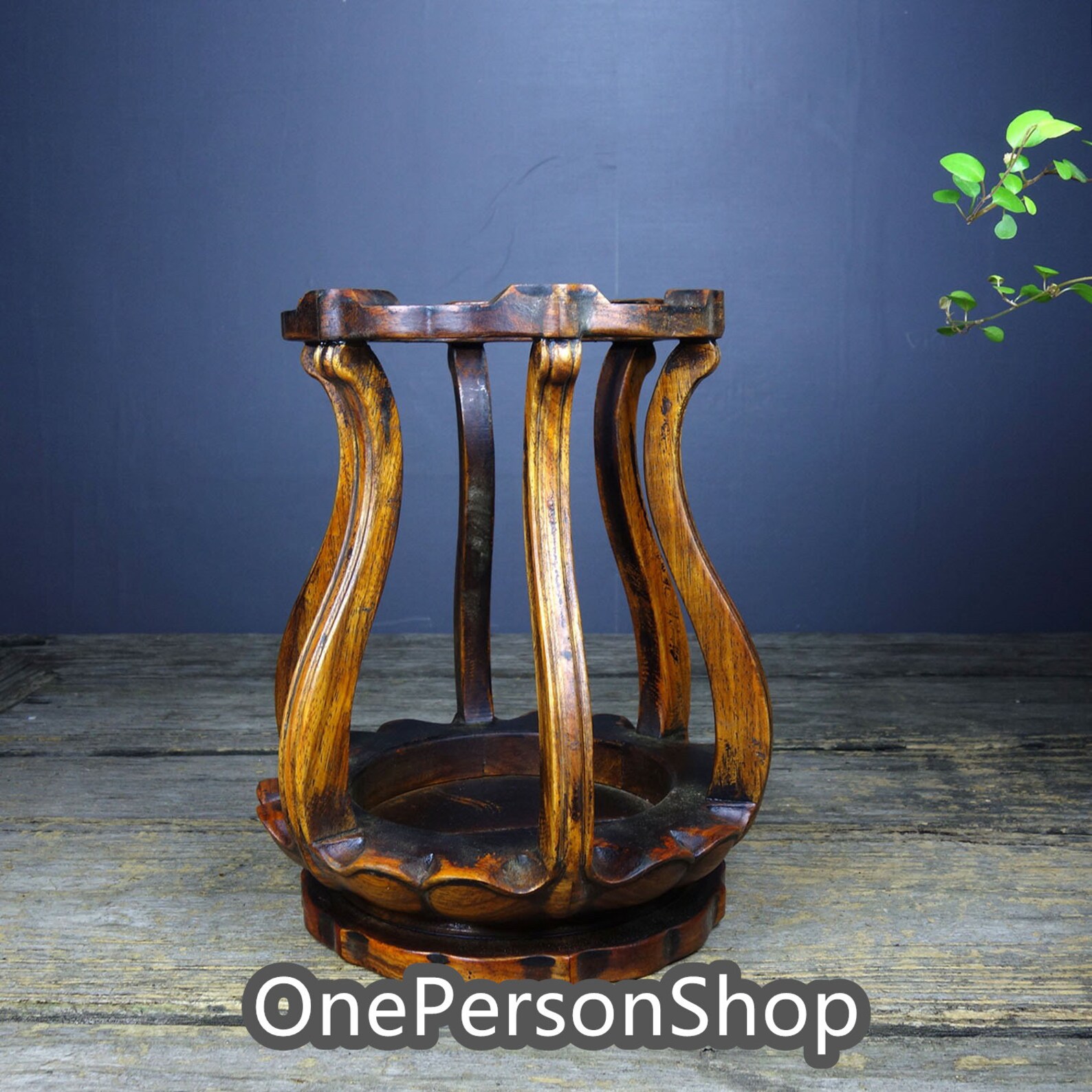 China Antique Collection Hand Carved Beautiful Rosewood Lace Round ...