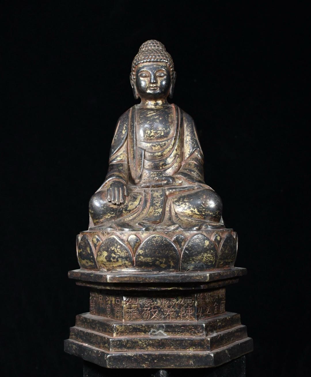 Exquisite Handcrafted Chinese Antique Bronze Shakyamuni Buddha Statue ...