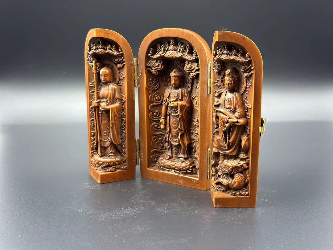 Exquisite and Rare Sankai Whirling Sansheng Box Ornament Carved by ...
