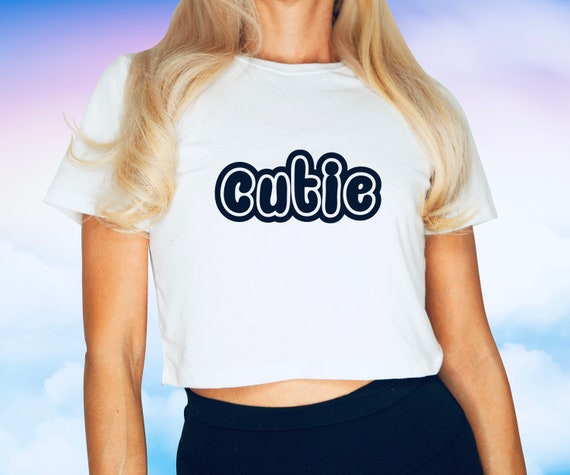Cutie Logo Crop Top Sexy Fetish Ddlg Clothing Bdsm Etsy
