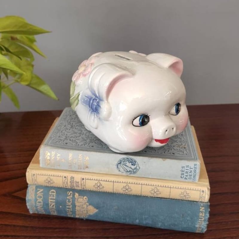 Porcelain Pig - Etsy