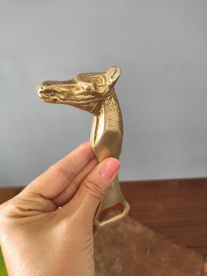 Brass Horse Bottle Opener // Vintage Brass Bottle Opener // Vintage ...