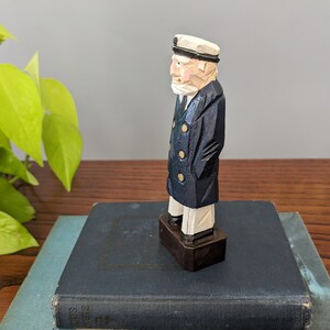 Hand-carved Wooden Sea Captain Statue // Nautical Decor // Sailing ...