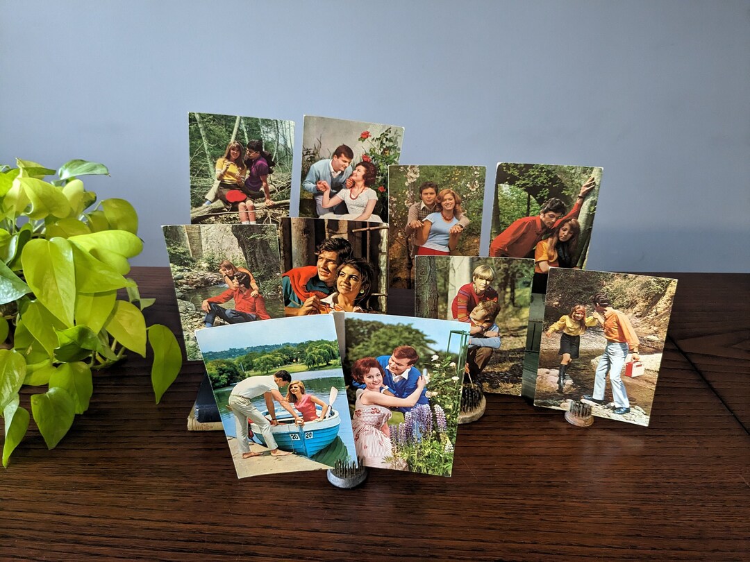 70s Couples Vintage Postcards Lot, 10 Unused / Couples in Love Cards ...