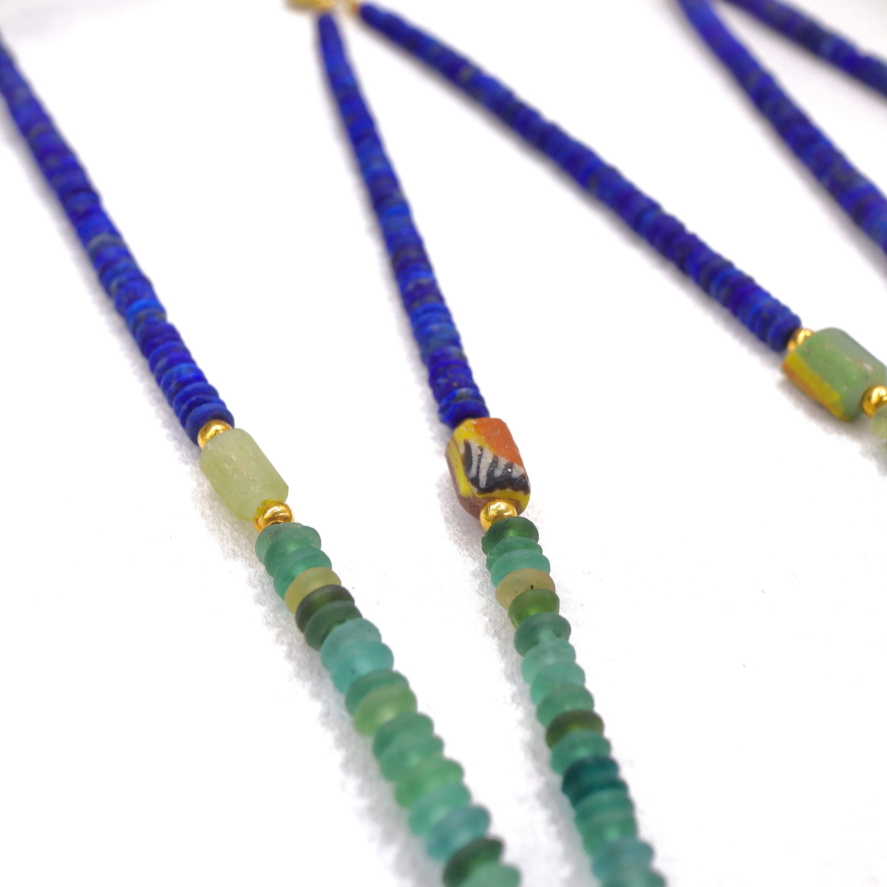Roman Glass With Lapis Necklace | Ancient Antique | Afghanistan | Old ...