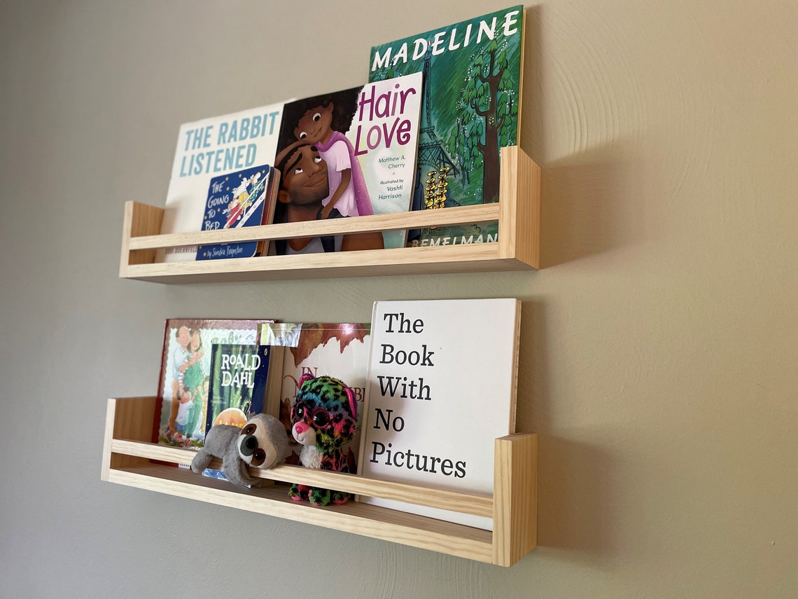 Floating Bookshelf Nursery Bookshelf Custom Book Display | Etsy
