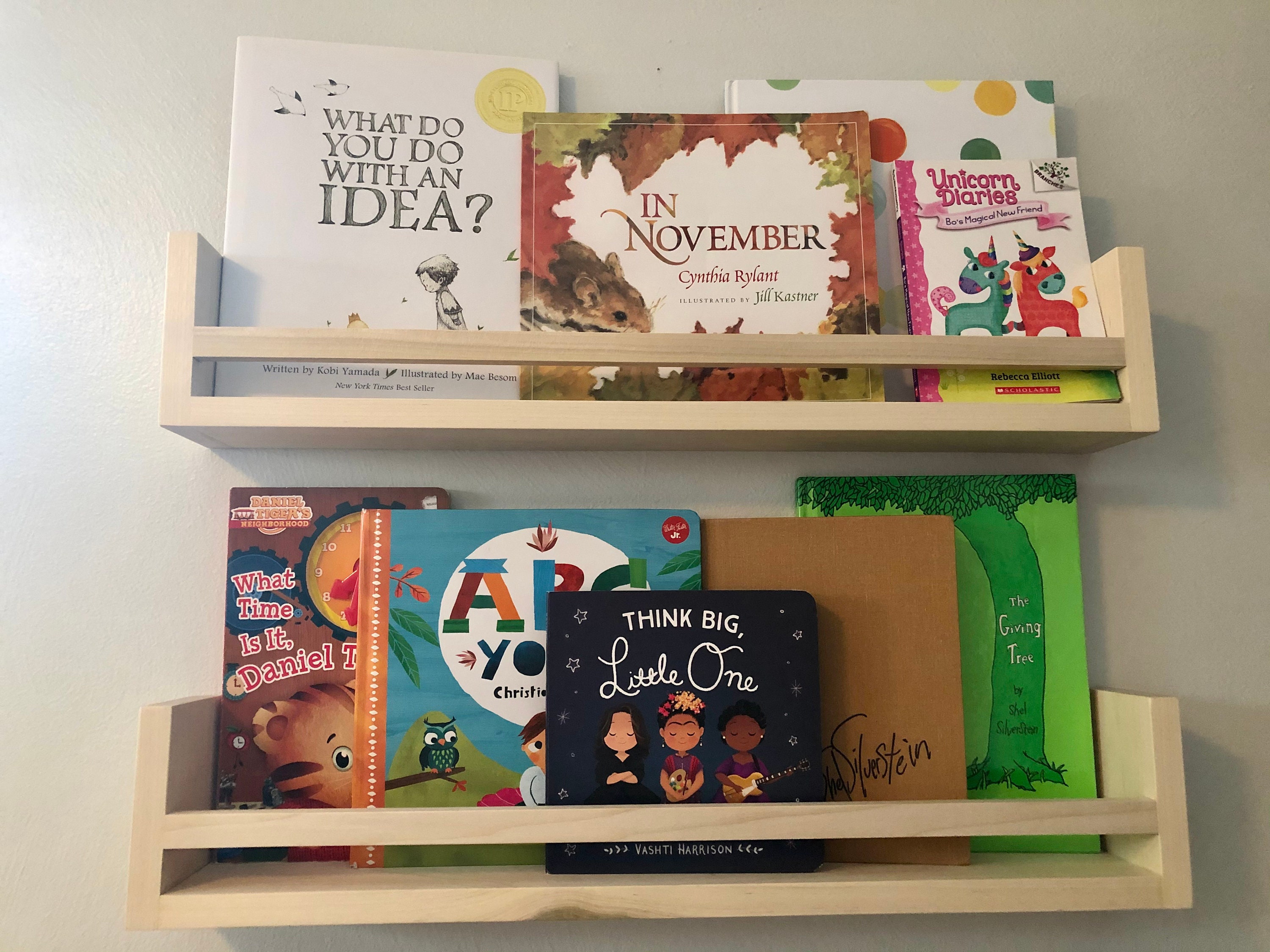 Floating Bookshelf Nursery Bookshelf Custom Book Display | Etsy