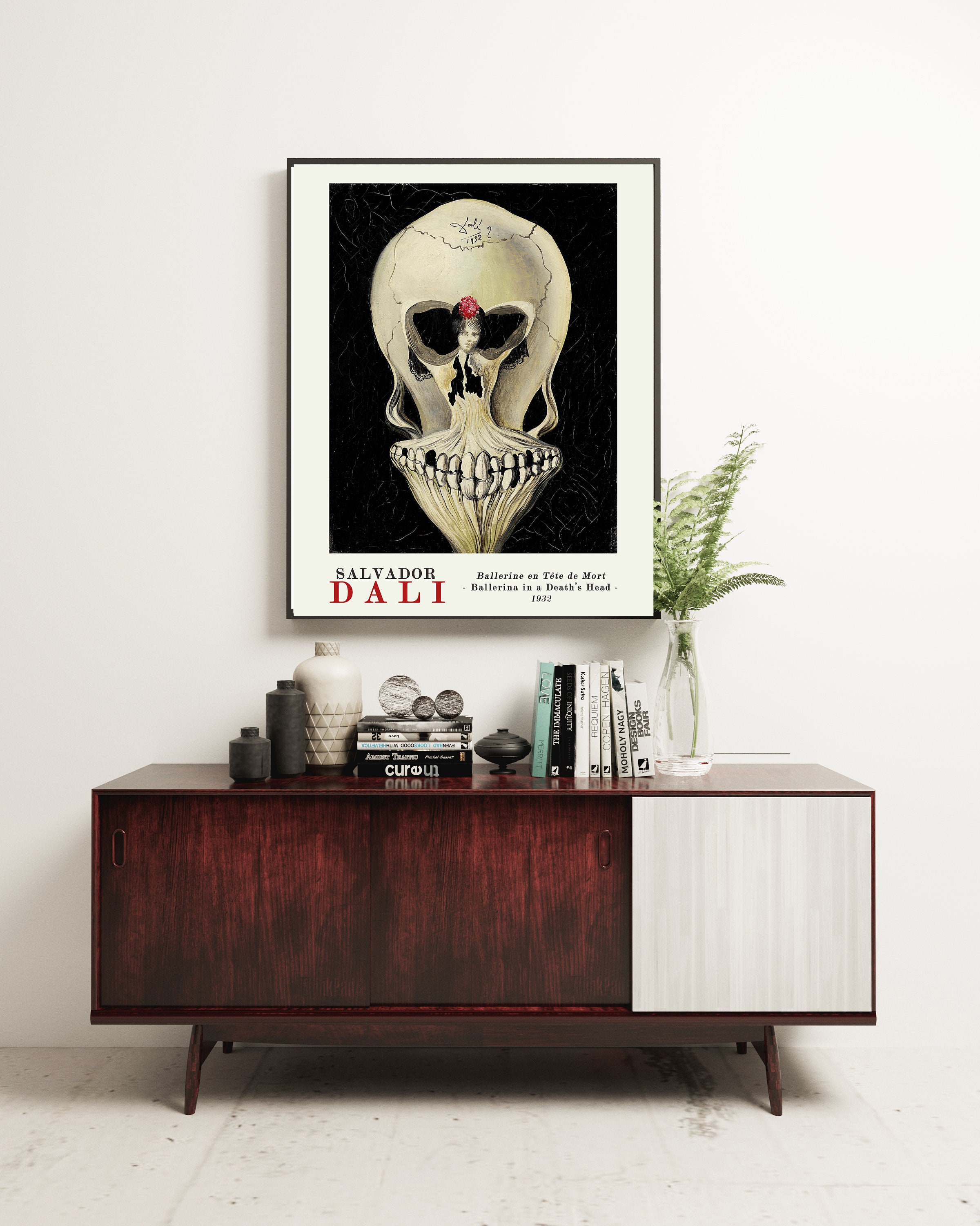 Salvador Dali Signed Lithograph - HUMAN SKULL - (Skull Decor, Salvador ...